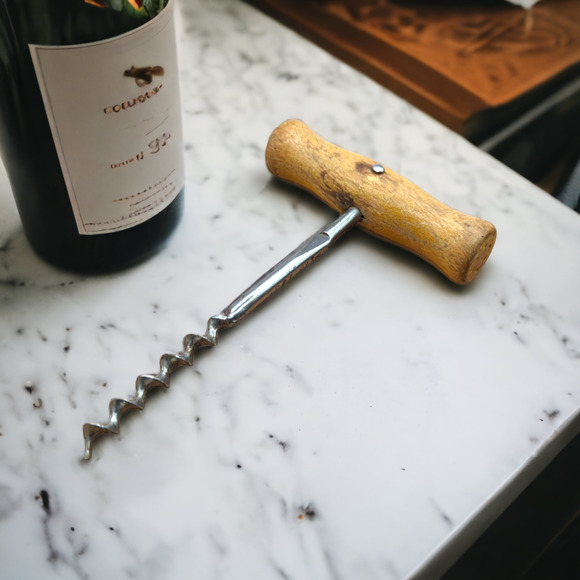 Unbranded | Dining | Vintage Wine Cork Puller Corkscrew Wood Handle ...